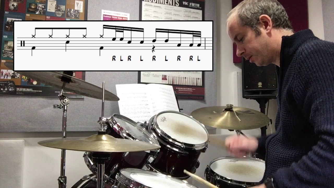 Drum fill idea using a 3 stroke ruff RLR - YouTube
