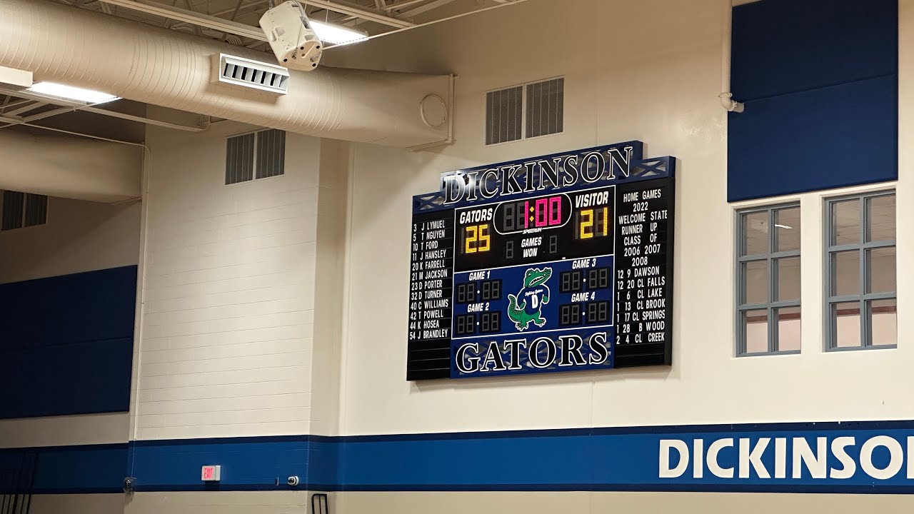 Dickinson HS Varsity Volleyball vs Alvin HS 8/22/23 - YouTube