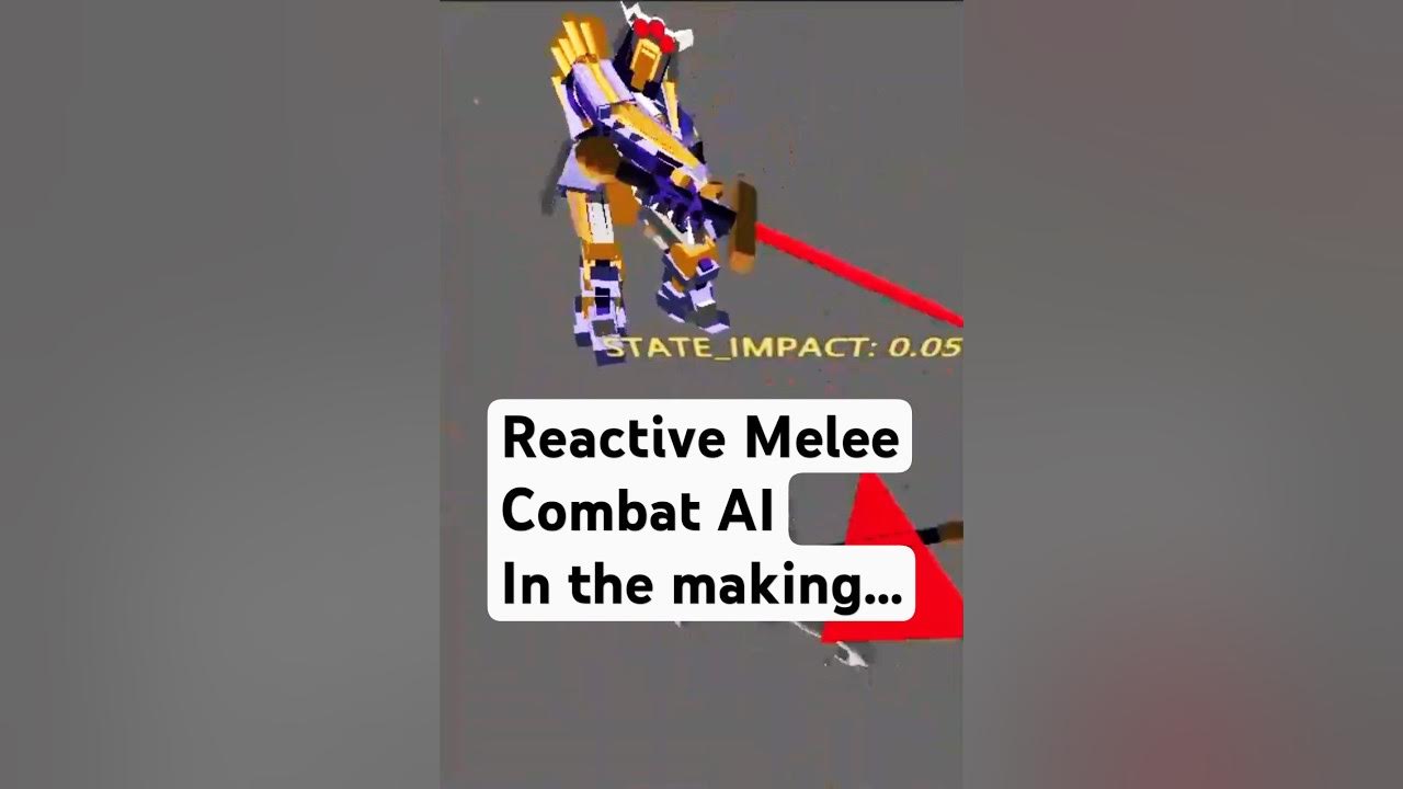 Reactive Melee Combat AI (work in progress) with THRONAR Battle Metal #blender #mixamo # ...