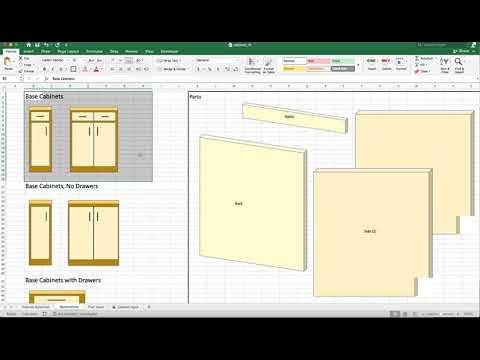 spreadsheets4life | Cabinet | Excel Spreadsheet | Cut List | Material ...