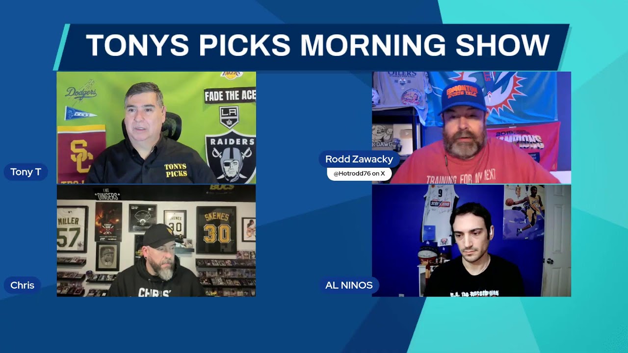 Tonys Picks Morning Show - Free Sports Picks, Predictions for Today's ...