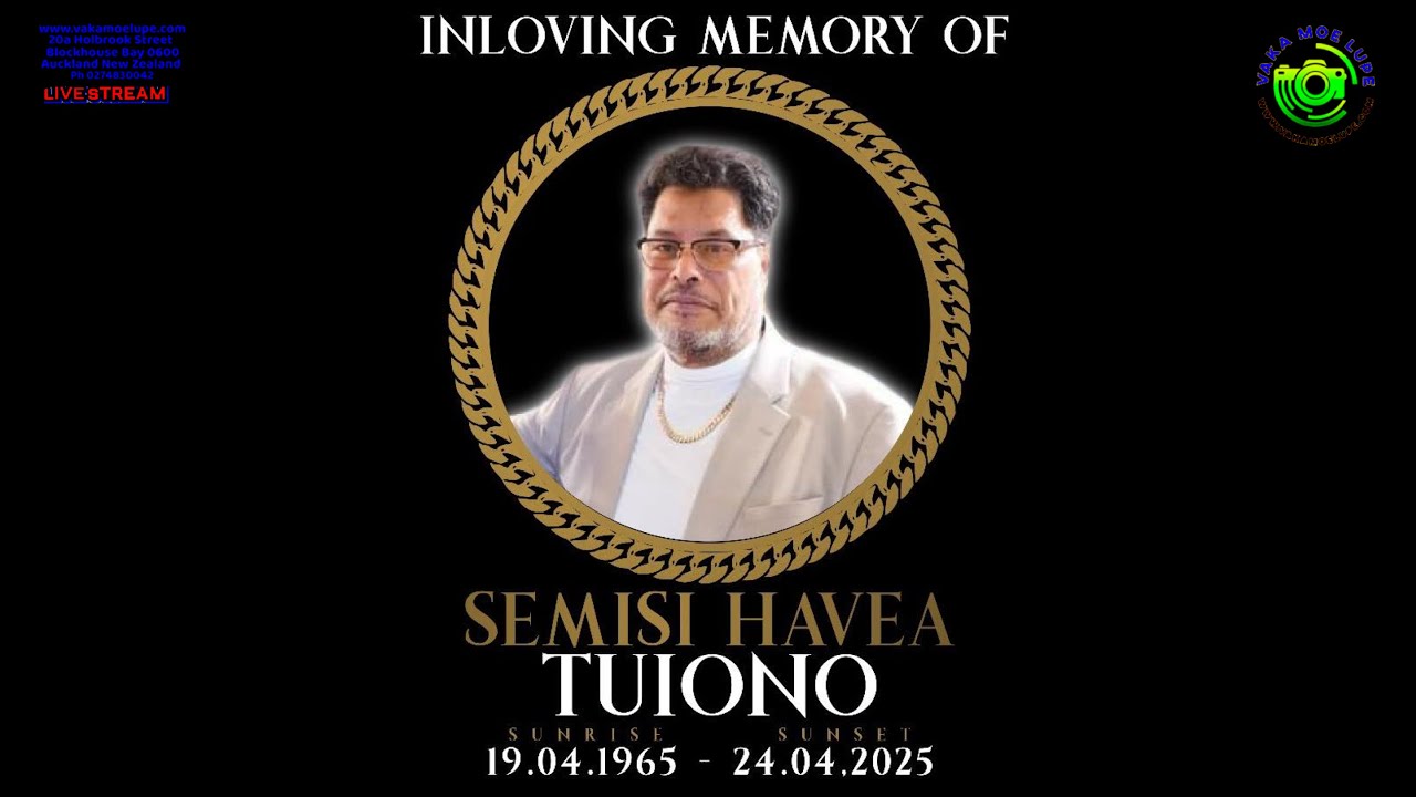 SEMISI HAVEA TU'IONO Funeral - Failotu Famili Wednesday 30 April 2025 ...