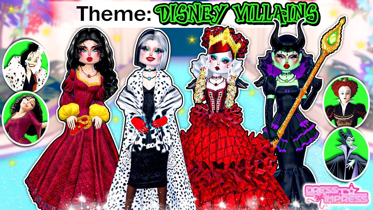 Buying Disney Villains Themes in DRESS to IMPRESS in New Movie | Roblox ...