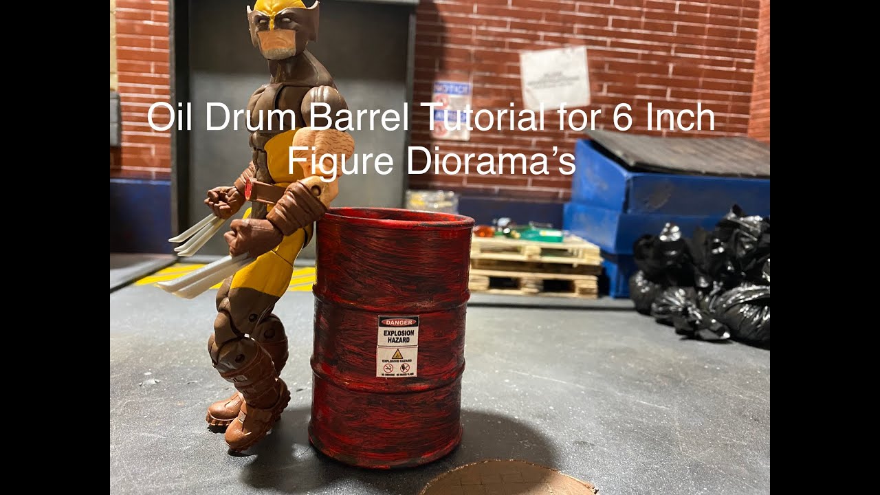 Oil Drum Barrel Tutorial for 6 Inch Figures Diorama's (1:12 Scale ...