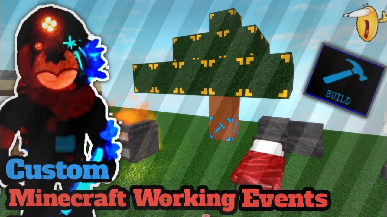 Custom Minecraft themed Events in Piggy Build mode (Working Beds, Tree ...