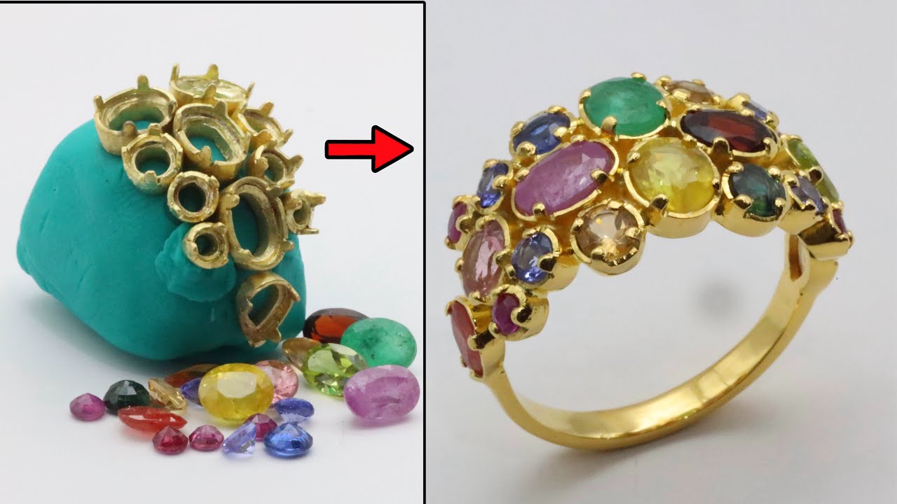 make a unique jewelry - custom made gold ring with 10 types of ...