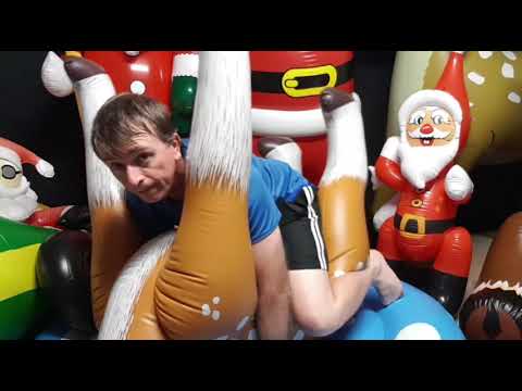 Jets Inflatable Reindeer Ride 2 with Deflation - YouTube