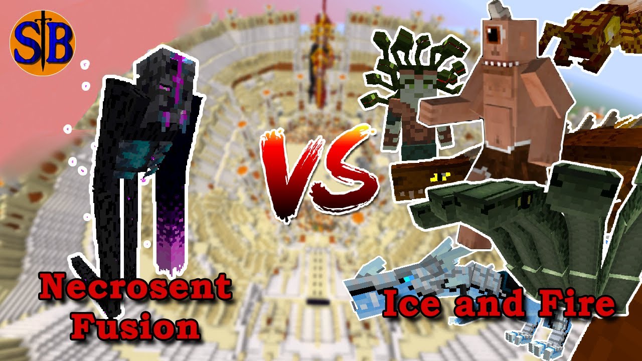 Necrosent (Enderling Invaders) vs Ice and Fire: Dragon | Minecraft Mob ...