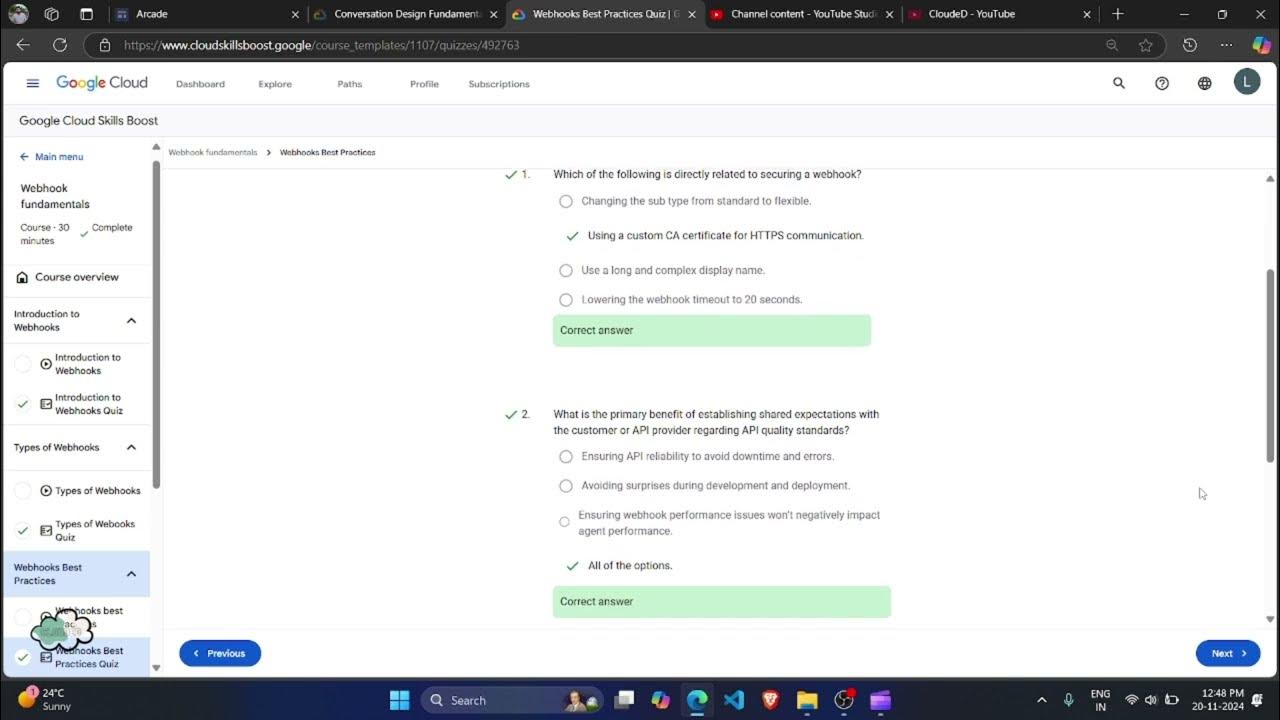 Webhooks Best Practices Quiz | The Arcade Lessons - YouTube