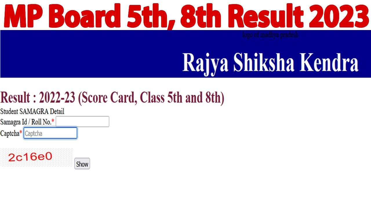 Mp Board 8th Class Result 2023 Kaise Dekhe How To Check Mp Board Result