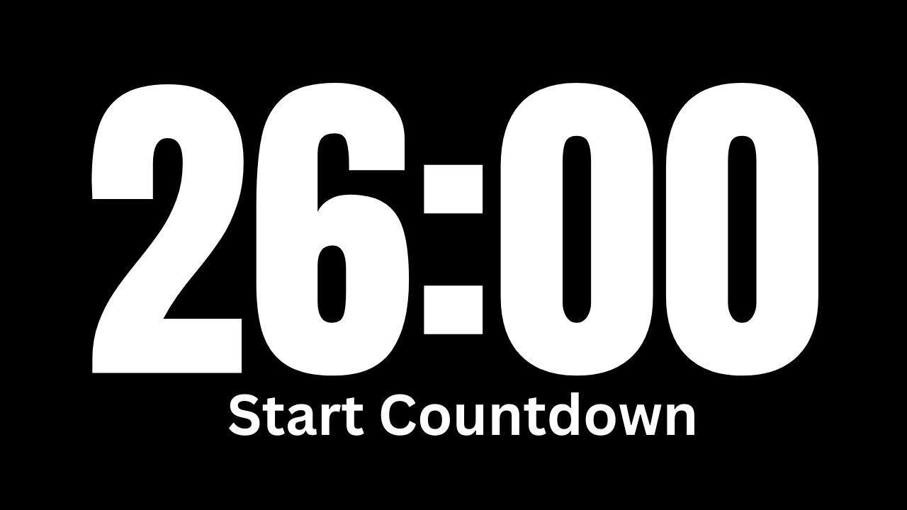 26 Minute Timer │ Countdown Timer for 26 Minutes │ Silent Timer - YouTube