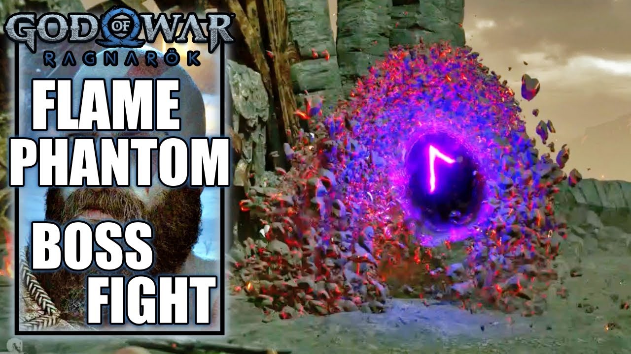 God of War Ragnarok - Flame Phantom Boss Fight Battle - YouTube