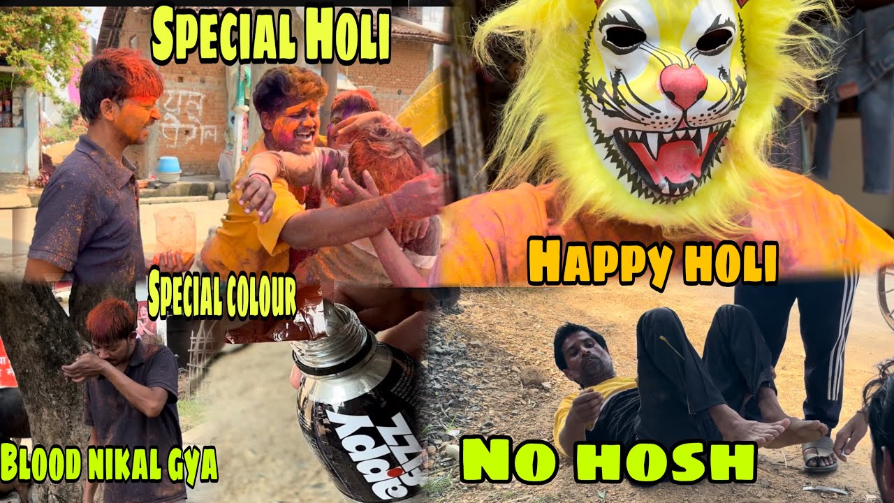 Blood come out while playing Holi 😫 - YouTube
