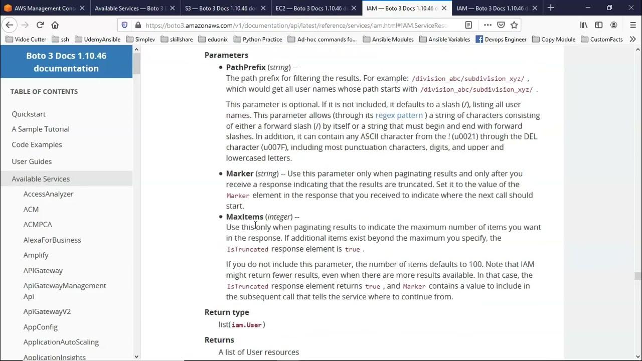 Developing Python Boto3 Scripts Using Resource Object Youtube