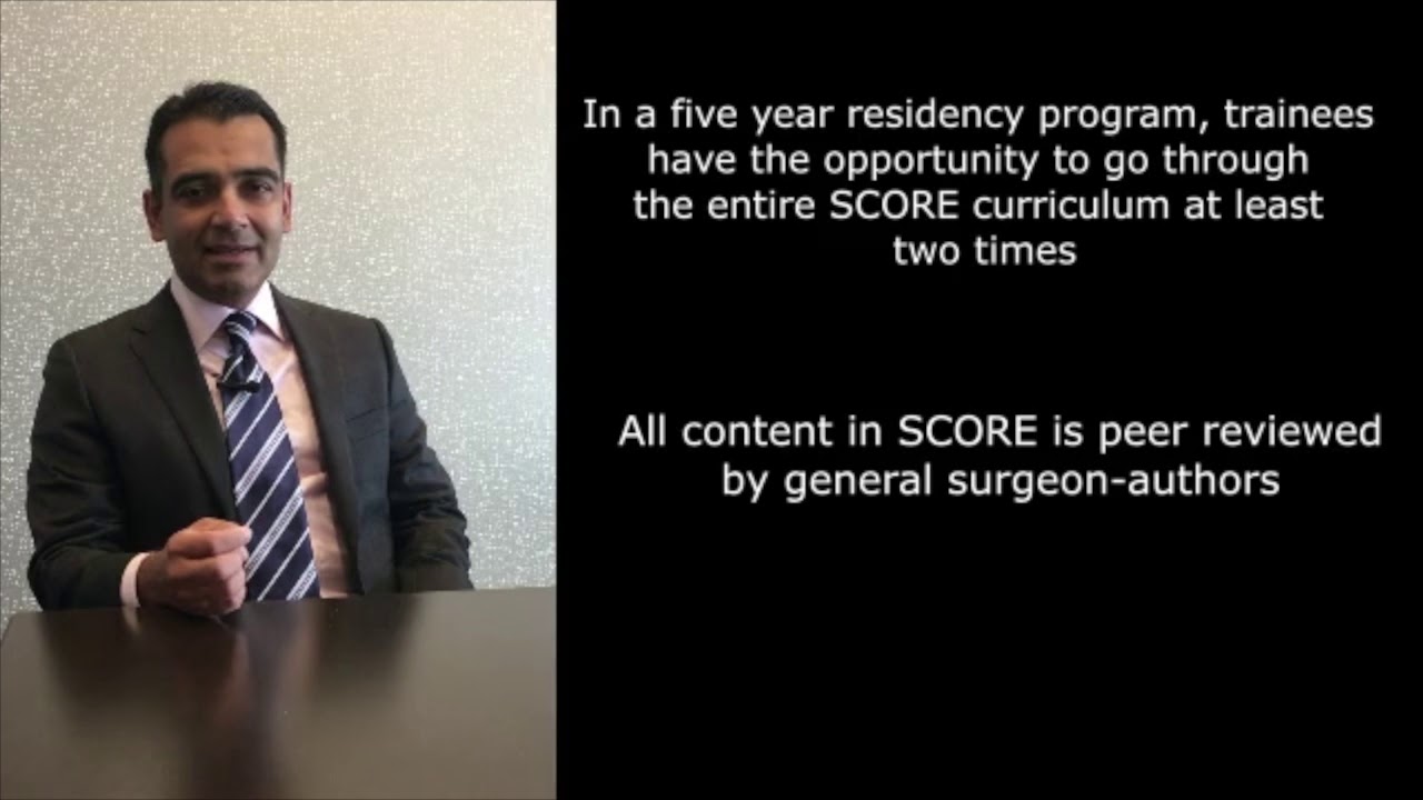 An Interview with Dr. Amit Joshi on the SCORE® curriculum outline for ...