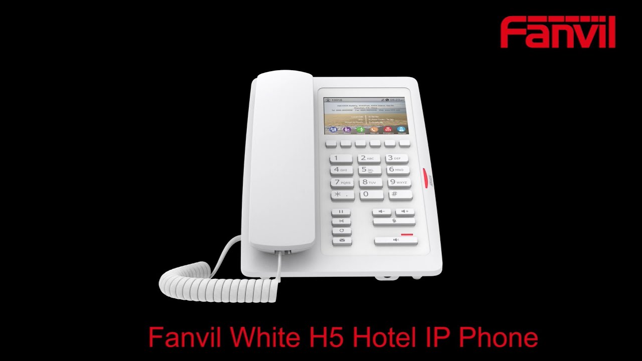Fanvil White H5 Hotel IP Phone - YouTube