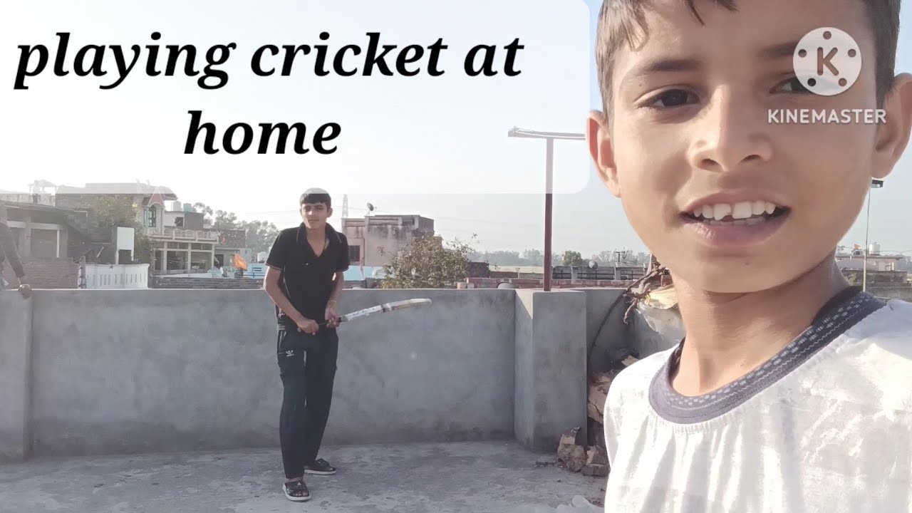 Playing cricket at home - YouTube