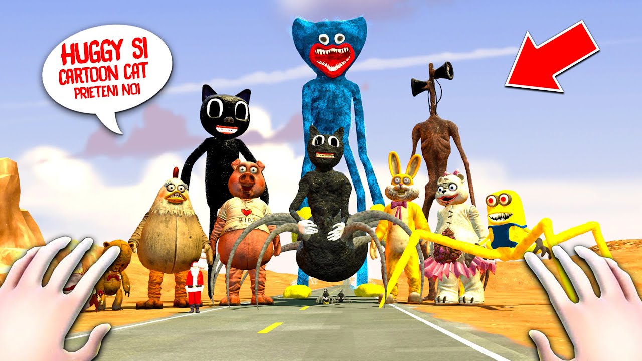 HUGGY CARTOON Cat si NOI PRIETENI la 2 DIMINEATA! - YouTube