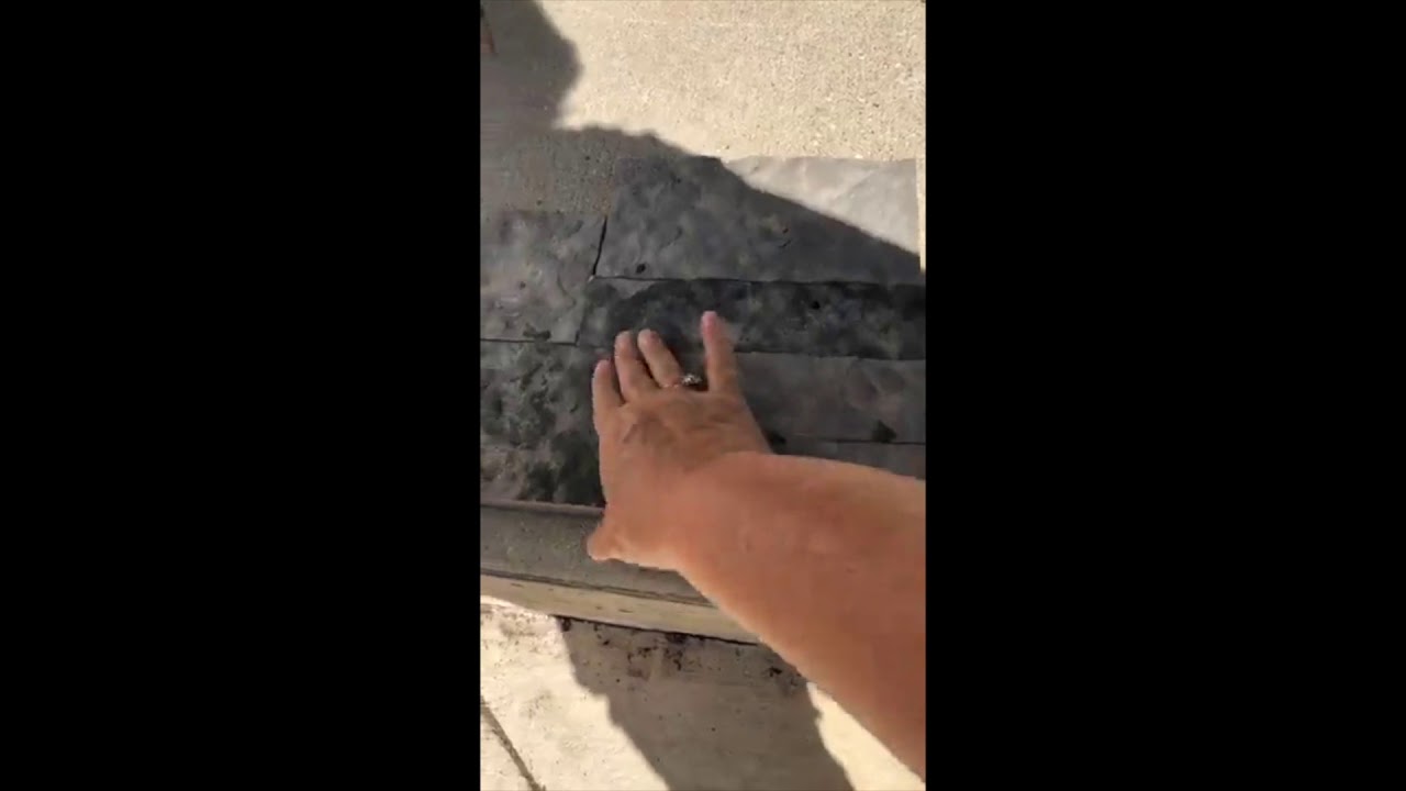 How to add AirStone stacked stone to a cement block foundation. - YouTube
