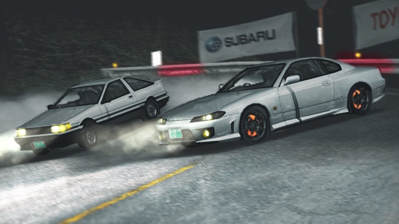 Racing Wataru In His Turbo AE86 At Akagi Downhill Initial D 8 English ...