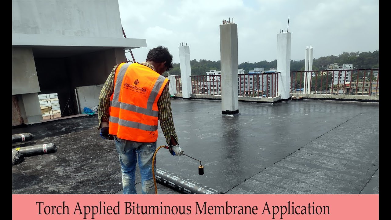 Torch Applied Bituminous Membrane Application - YouTube