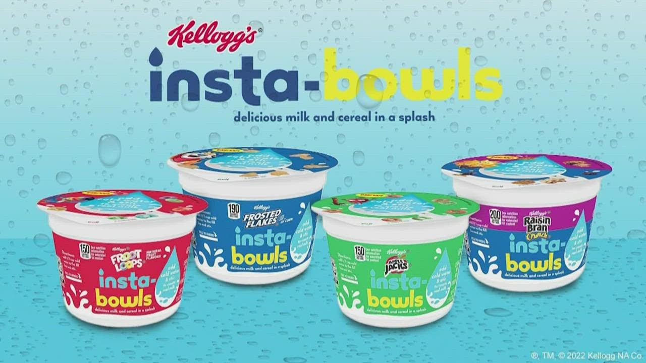 Water in your cereal? Check out Kellogg's new insta-bowls - YouTube