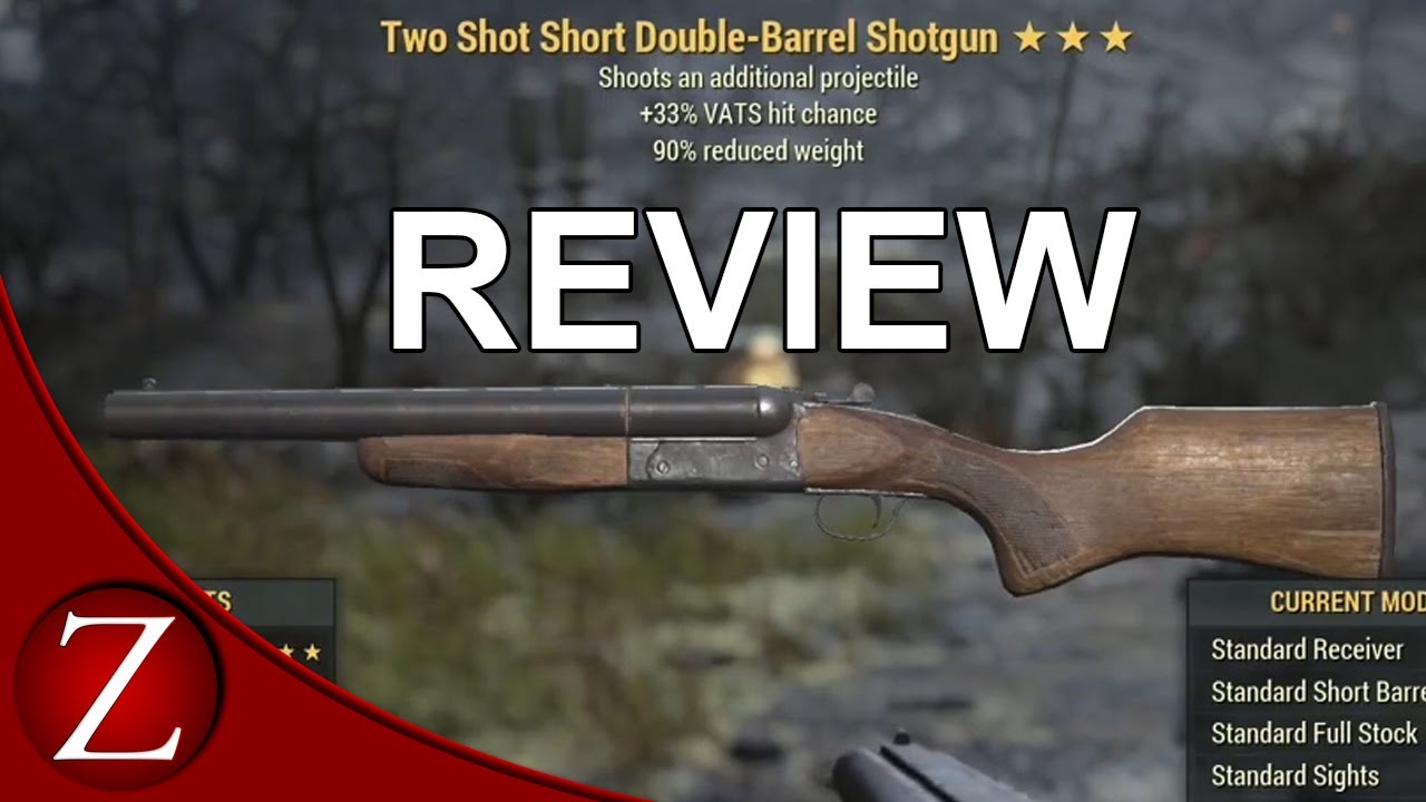 Two shot double-barrel shotgun review - Fallout 76 PS4 gameplay - YouTube