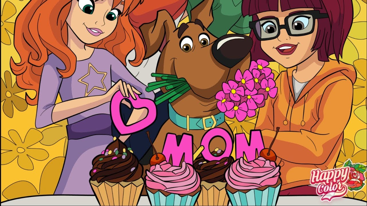Scoob! Color By Number Scooby-Doo Mothers Day - YouTube