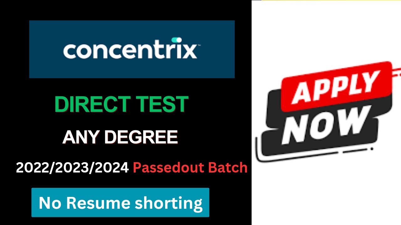 Concentrix hiring for 2022, 2023, 2024 batch | Direct assessment ...