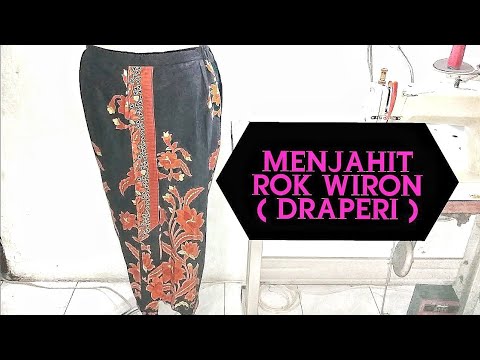 ROK WIRON ( DRAPERI ) SEWING TRICK - YouTube
