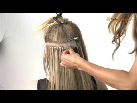 2017 Market hair extensions teach you how to apply micro loop hair ...