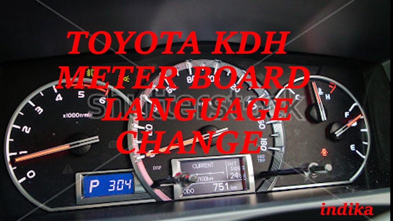 KDH 2015 METER BOARD LANGUAGE CHANGE - YouTube