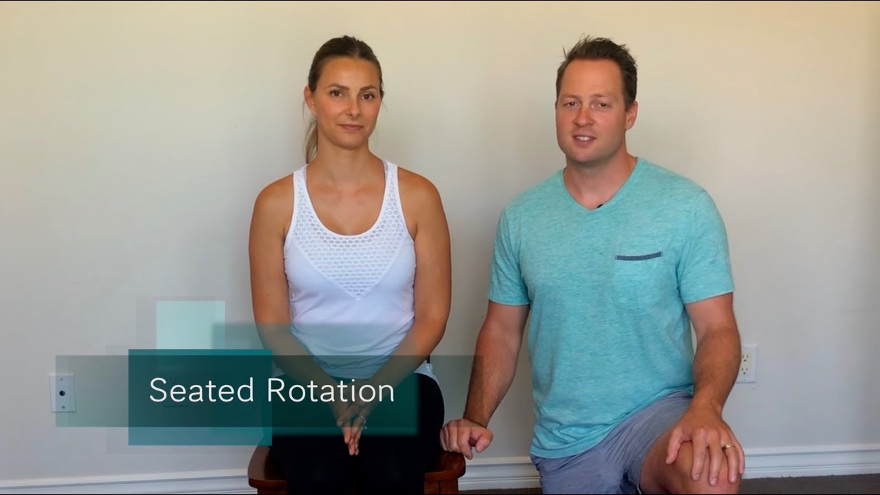 Seated Rotation Stretch - Twins Chiropractic - YouTube