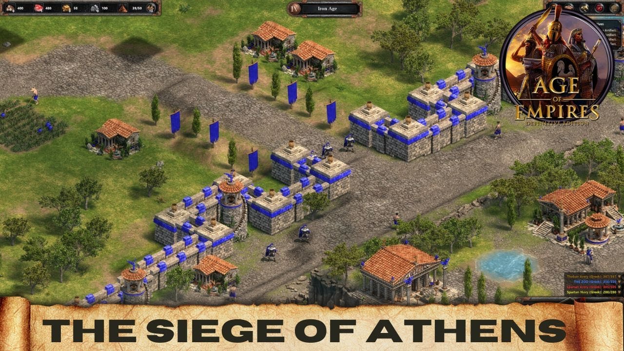 Age Of Empires Definitive Edition - THE SIEGE OF ATHENS (Hardest) - YouTube