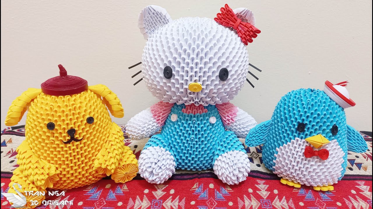 DIY Hello Kitty tutorial ,paper stuff | tutorial de gatito de origami ...