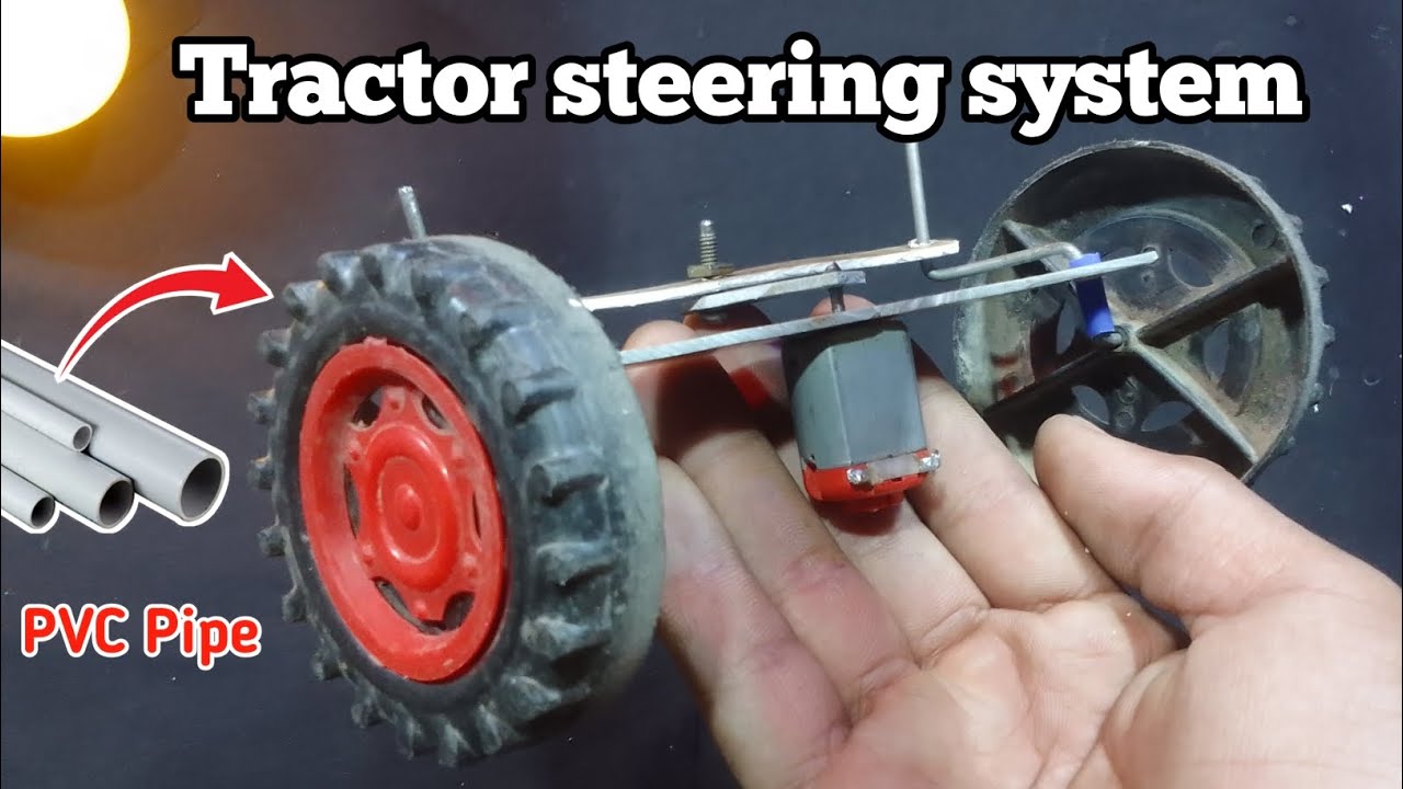 How to make Tractor steering system|| RC car steering system ||घर पर ...