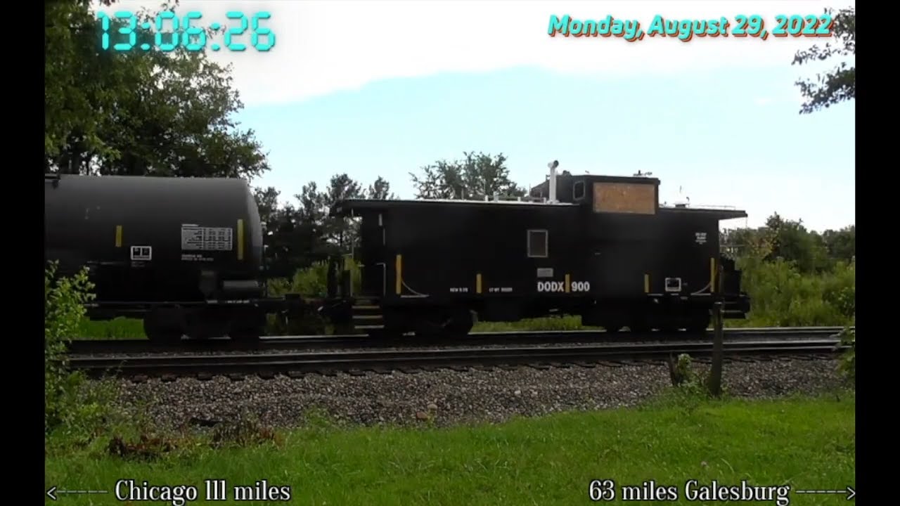 8/29/22 BNSF Mendota Sub Trains ft. Caboose, Large Lashup, Grey KCSM ...