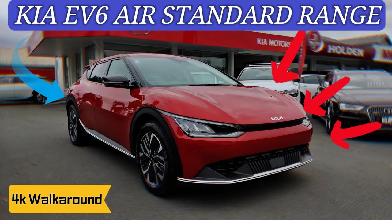 ALL NEW | Kia EV6 Air Standard Range in Runway Red | Exterior Interior ...