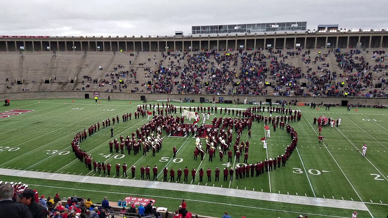 Harvard Band's 100th Anniversary Half-time Show - YouTube