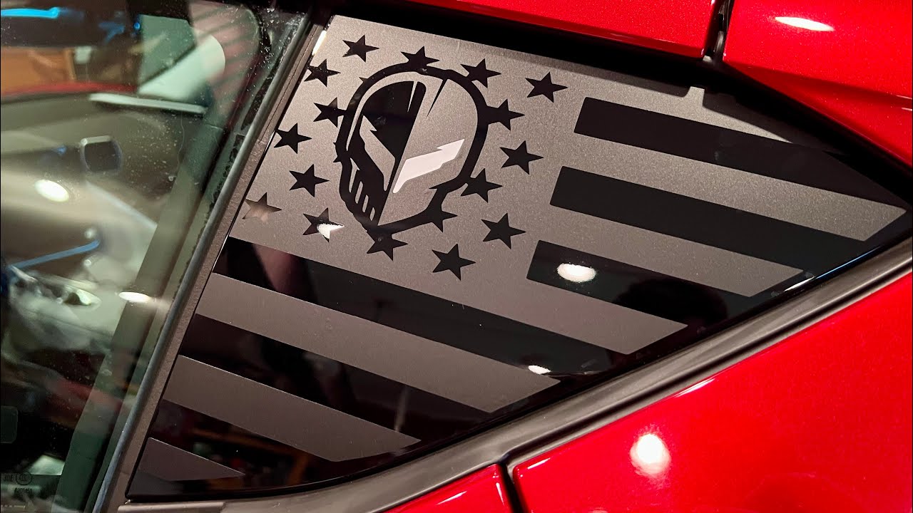 C8 corvette rear quarter window C7Performance graphic vinyl and ...