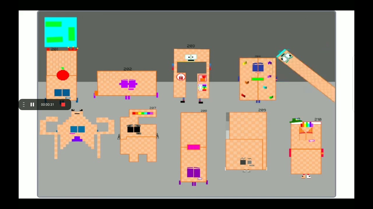 Numberblocks Band retro 201-210 - YouTube