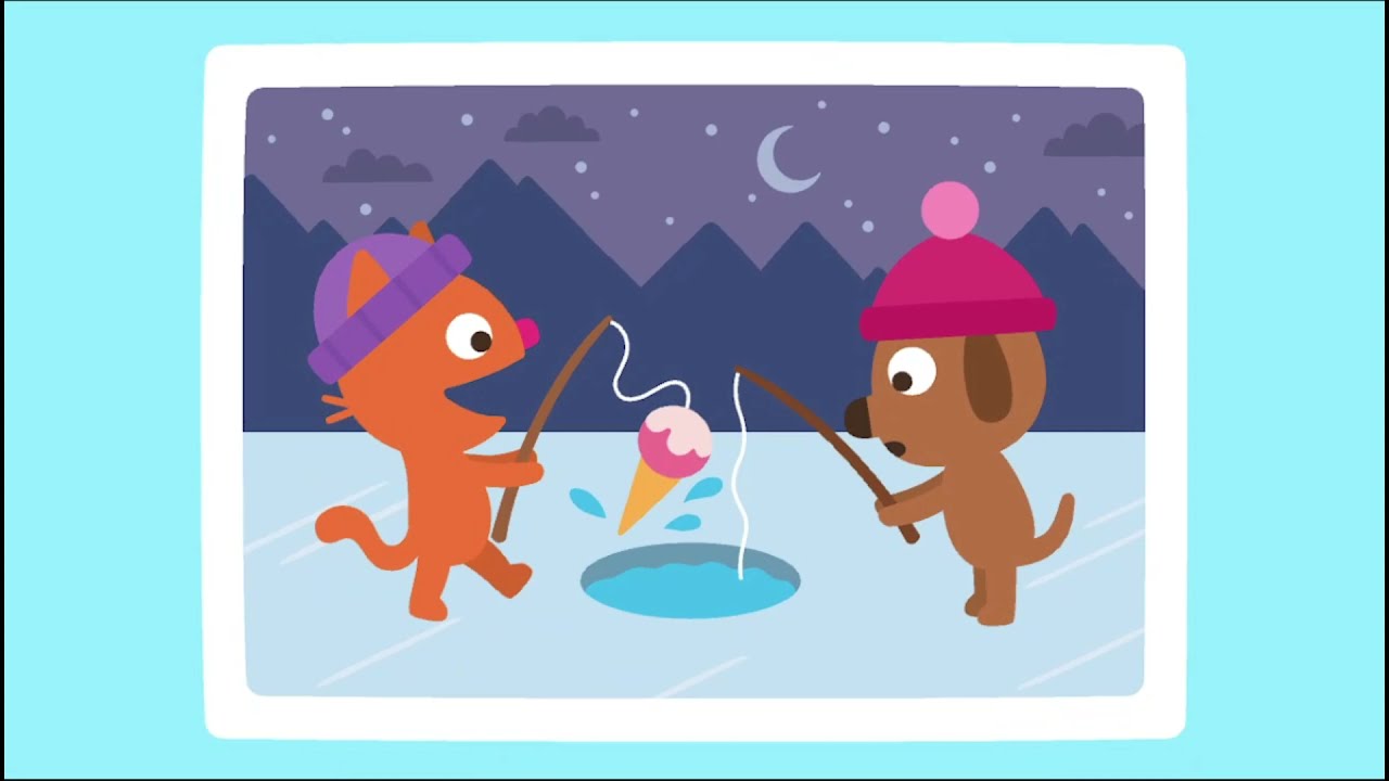 SAGO MINI SNOW DAY - Slinding in the snow with a hot-dog! - YouTube