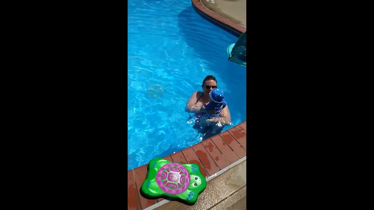 Liam + Pool = Fun! - YouTube
