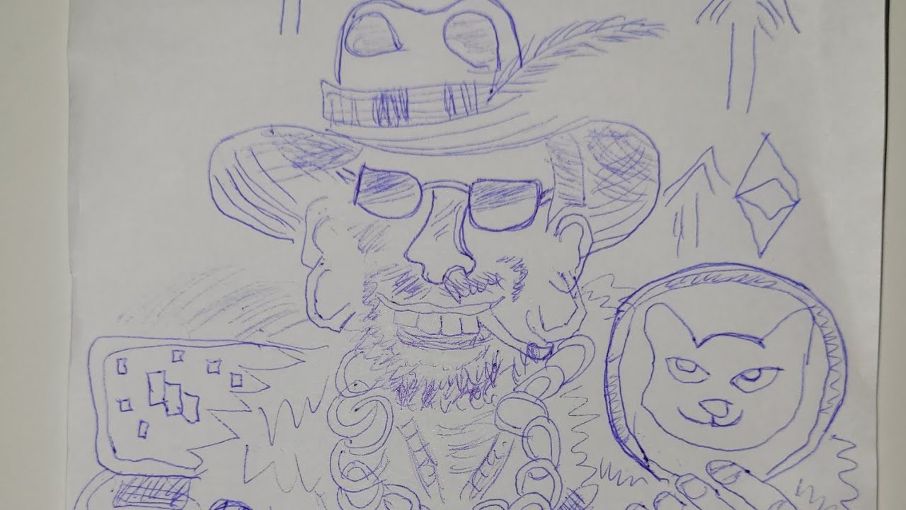 How to pen sketch draw first crypto wimp 10LightStar01 is live! - YouTube