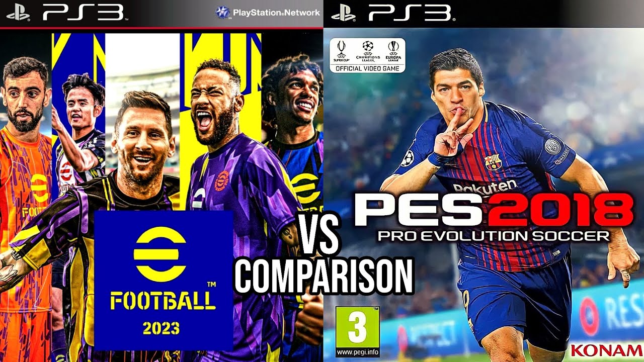 efootball 2023 VS PES 2018 PS3 - YouTube