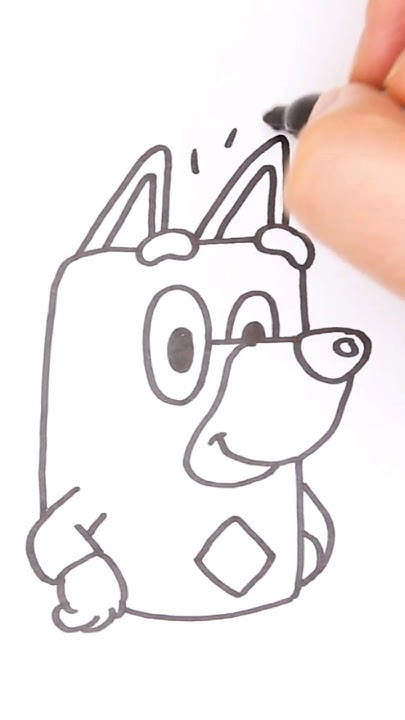 How to Draw Rusty Sticker from Bluey, Step by Step Tutorial. Easy - YouTube