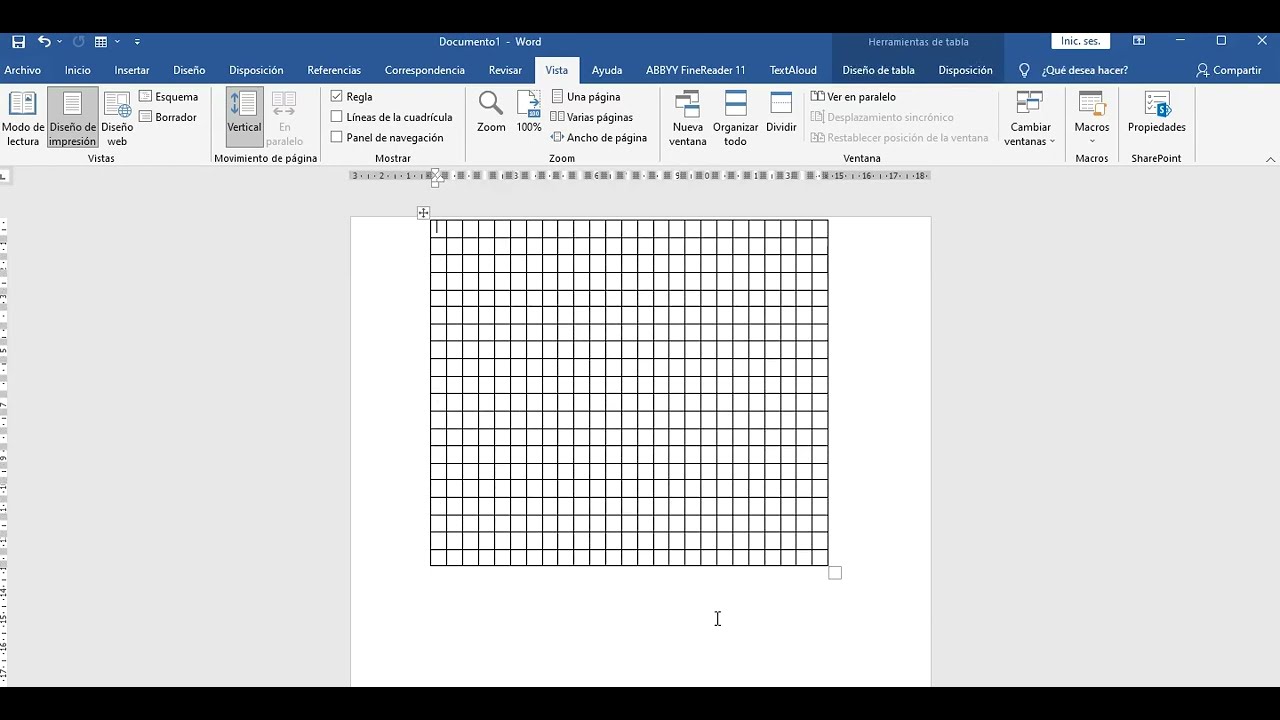 HACER UNA CUADRICULA EN WORD - YouTube