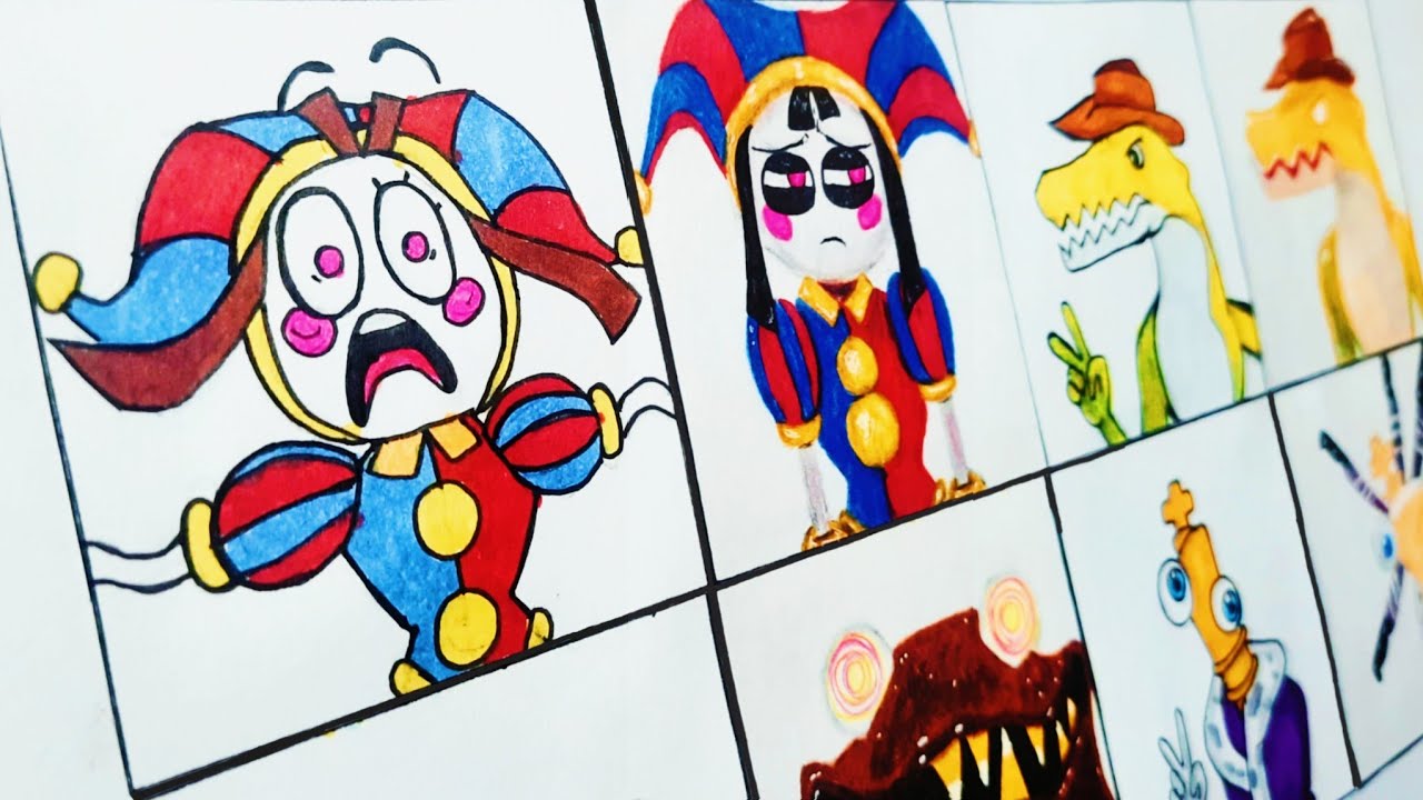 Drawing Monsters Cartoon VS Realistic [ The Amazing Digital Circus Ep 2 ...