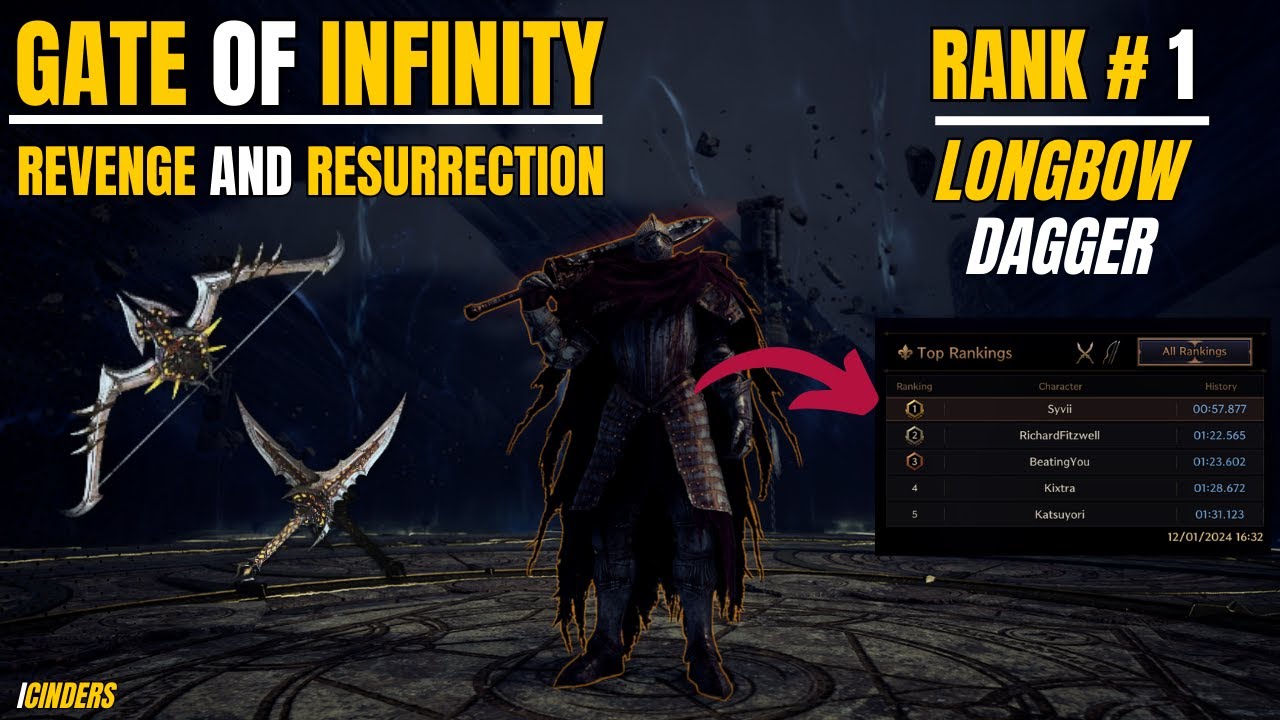 Throne And Liberty Gate of Infinity Resurrection Rank #1 Longbow/Dagger - YouTube