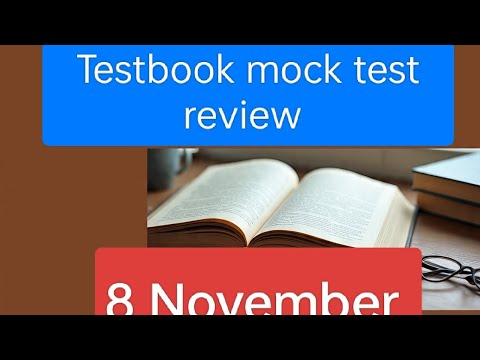 Testbook mock test review 8 November - YouTube